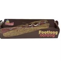 China Custom Printed Food Grade Paper Hot Dog Boxes Long Hamburger Containers 5000 Pcs for sale