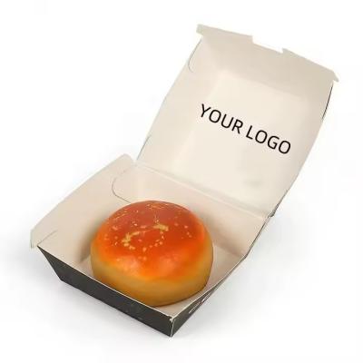 China Wholesale Eco-Friendly Kraft Paper Burger Boxes Custom Printed Logo 5000 Pcs for sale