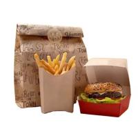 China Custom Oil Proof Kraft Paper Burger Boxes for Fried Chicken and French Fry Packaging 5000 pcs MOQ for sale