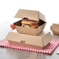China Fast Food Corrugated Cardboard Burger Box Eco-friendly Customized Biodegradable Box for sale