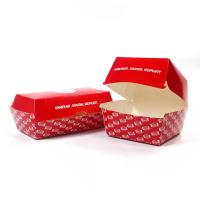 China Customized Disposable Burger Box Food Grade White Cardboard 5000 pcs MOQ Recyclable for sale