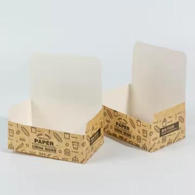 China Custom Kraft Paper Hamburger Food Delivery Box Biodegradable 5000 Pcs Eco Friendly for sale