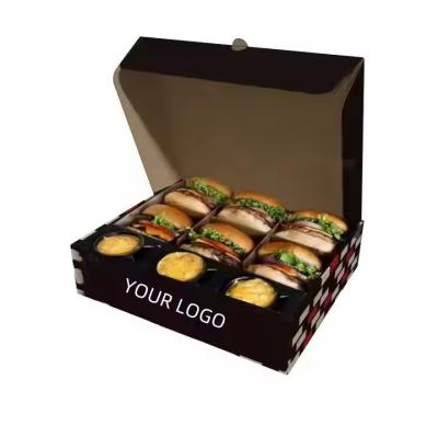 China Custom Eco-Friendly Corrugated Burger Box for Fried Chicken and French Fries 5000 Pcs MOQ for sale