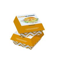 China Customized Color Paperboard Hamburger Box Recyclable Fast Food Grade Eco-Friendly Packaging Box for sale
