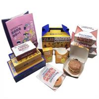 China Custom Fried Chicken French Fries Packaging Boxes 250-400gsm Kraft Paper Oil Proof for sale