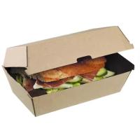 China Custom Printed Paper Cardboard Burger Box for Takeaway Hamburger Hot Dog Packaging for sale