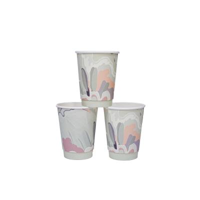 China Eco-Friendly Biodegradable Water-Based Coating Coffee Paper Cups 8-20 oz Customizable with FSC ISO CE ROHS Certification for sale