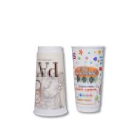 China Disposable Eco-friendly Compostable Wholesale Customized Paper Cups Large Capacity Milk Tea Coffee Cups for sale