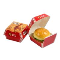 China Customized Burger Box Design Logo Food Grade Paper Packaging Box for Eco-friendly Packaging for sale