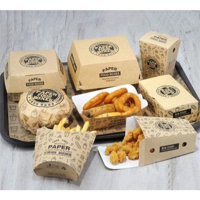 China Custom Logo Hamburger Combo Packaging Box Wholesale Food Grade Paperboard 5000 Pcs MOQ for sale