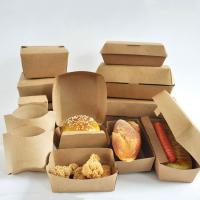China Custom Printed Clamshell Burger Box 5000 Pcs Eco Friendly Food Grade Kraft Paper for sale