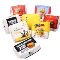 China Wholesale Custom Logo Food Grade Kraft Paper Burger Packaging Box 4x4x2 to 8x8x4 for sale