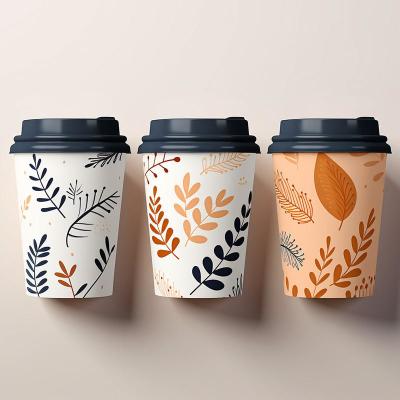 China Customized 100% Biodegradable Water Based Coating Paper Cups 8oz 12oz 16oz 20oz for sale