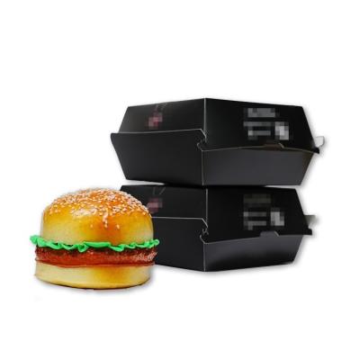 China Custom Printed Biodegradable Burger Box 6x6 Inch FSC Certified Food Grade Takeout Packaging for sale
