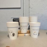 China Customized disposable paper cup eco-friendly biodegradable non plastic coated coffee cup for sale