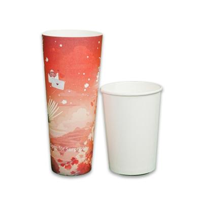 China Custom Logo Disposable Milk Tea Cup with Blind Box Surprise Gift 12oz 16oz 20oz Biodegradable PLA for sale