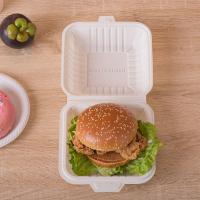 China Eco-friendly compostable biodegradable wholesale, disposable corn starch burger box for sale