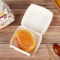 China Custom Food Grade Cardboard Burger Box Oil Resistant Sandwich Packaging for Chicken Fries 5000pcs MOQ for sale