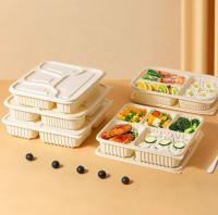 China Disposable biodegradable customized takeaway food container packaging corn starch lunch box for sale