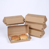 China Customized Food Grade Kraft Paper Corrugated Hamburger Box 6x6x3 Inch Eco Friendly for sale