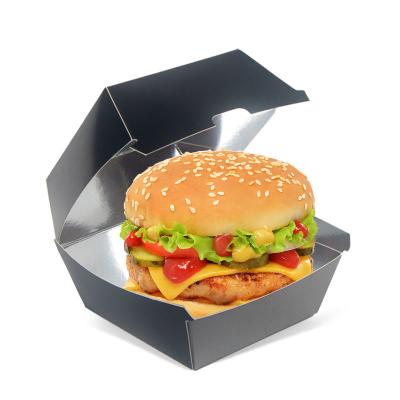 China Eco-friendly Fast Food Packaging Box Customized Hamburger Box with Biodegradable Materia for sale