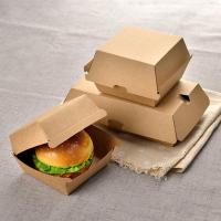 China Customized Disposable Fast Food Grade Corrugated Paper Packaging Burger Box for sale