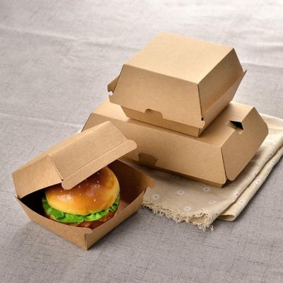 China Customized Disposable Fast Food Grade Corrugated Paper Packaging Burger Box for sale