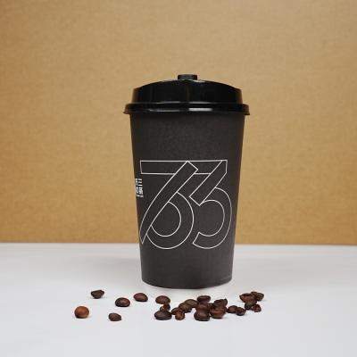 China Eco Friendly Double Wall Paper Coffee Cup 8oz 12oz 16oz with Custom Logo and Compostable Lid for sale