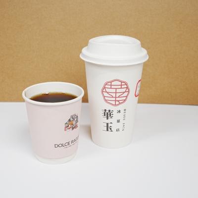 China Custom Logo Biodegradable Paper Cups 8oz 12oz 16oz 20oz Eco Friendly Hot Coffee Tea for sale