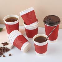 China Eco-friendly Customized Disposable Coffee Paper Cup With Biodegradable Water-based Coating And Covered Paper Cup for sale