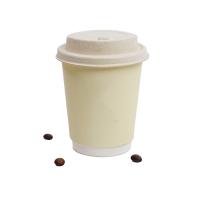 China Customized biodegradable disposable coffee paper cup single and double paper coffee cup with lid for sale