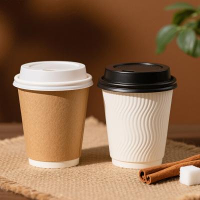 China Wholesale Custom Logo Biodegradable 8oz 16oz 20oz Disposable Coffee Paper Cups for sale