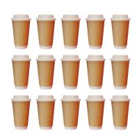China Wholesale Double Layer Disposable Coffee Paper Cups 8oz to 20oz Custom Logo Printing for sale