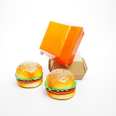 China Eco-friendly custom printed logo disposable fast food takeaway burger box for sale