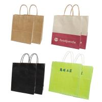 China Custom Printed Kraft Paper Food Bags 80-120gsm with Logo - Eco-Friendly Recyclable Packaging 15-30cm Sizes for sale