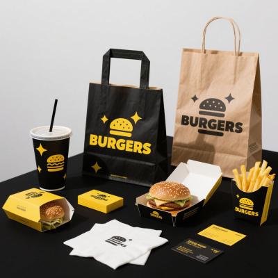 China Wholesale Custom Eco-Friendly Food Grade Burger Box 250-320gsm FSC Paper Disposable Fast Food Container for sale