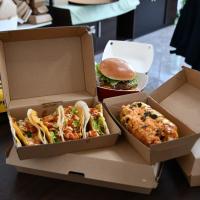 China Wholesale Custom Logo Biodegradable Fast Food Burger and French Fry Box 16x12x8cm for sale