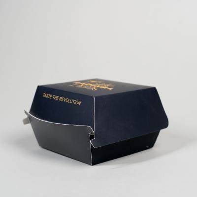 China Eco Friendly Biodegradable Burger Box Custom Logo Food Grade Grease Resistant 80C for sale
