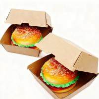 China Eco-friendly and biodegradable corrugated cardboard packaging customized hamburger paper box for sale