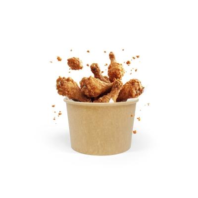 China Wholesale Biodegradable Kraft Paper Salad Bowls 16oz 24oz 32oz Eco Friendly Takeaway for sale