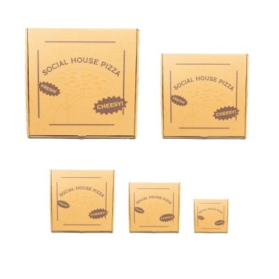 China Custom Logo Eco Friendly Food Grade Corrugated Paper Pizza Box 10 Inch 12 Inch for sale