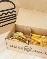China Custom Corrugated Clam Shell Burger Box 280gsm FSC Certified Eco Fast Food Packaging for sale