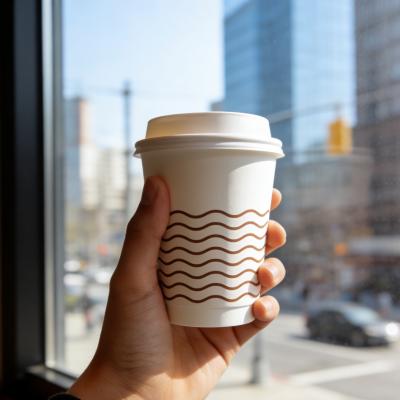 China Customizable 8oz to 18oz Eco Friendly Single Double Wall Disposable Paper Coffee Cups for sale