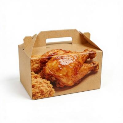 China Custom Logo Printed Grease Resistant Fried Chicken Box 500ml for Fast Food Takeaway for sale