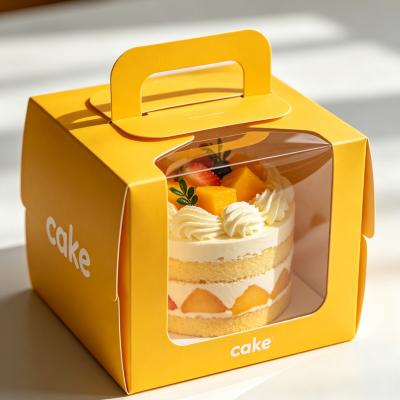 China Custom Food Grade Cake Box 4-14 Inch Eco-Friendly Kraft Paper Bakery Packaging with Full Branding for sale