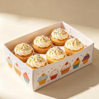 China Custom Logo Foldable Window Cake Box 300gsm Food Grade Kraft Paper Eco Friendly Flat Pack Bakery Packaging for sale