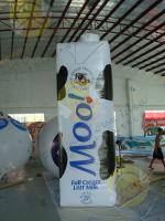 China Inflatable Custom Milk Box Helium PVC Ballon Digital Printing 2.5m for sale