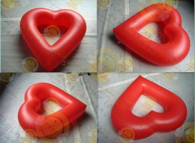 China Party Inflatable Advertising Helium Balloons Attractive Red Love Shaped for sale
