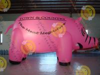 China 6m Cute Custom Shaped Balloons , 0.18mm Pink PVC Inflatable Helium Balloon for sale