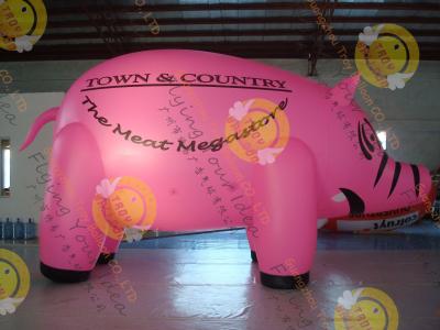 China 6m Cute Custom Shaped Balloons , 0.18mm Pink PVC Inflatable Helium Balloon for sale